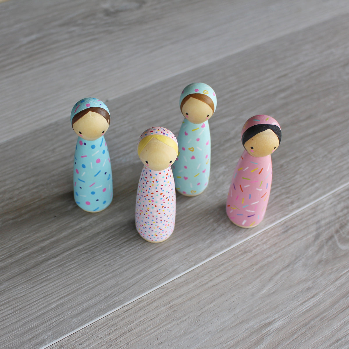 Sprinkle Sisters Wooden Doll Set – The Little Sun Australia